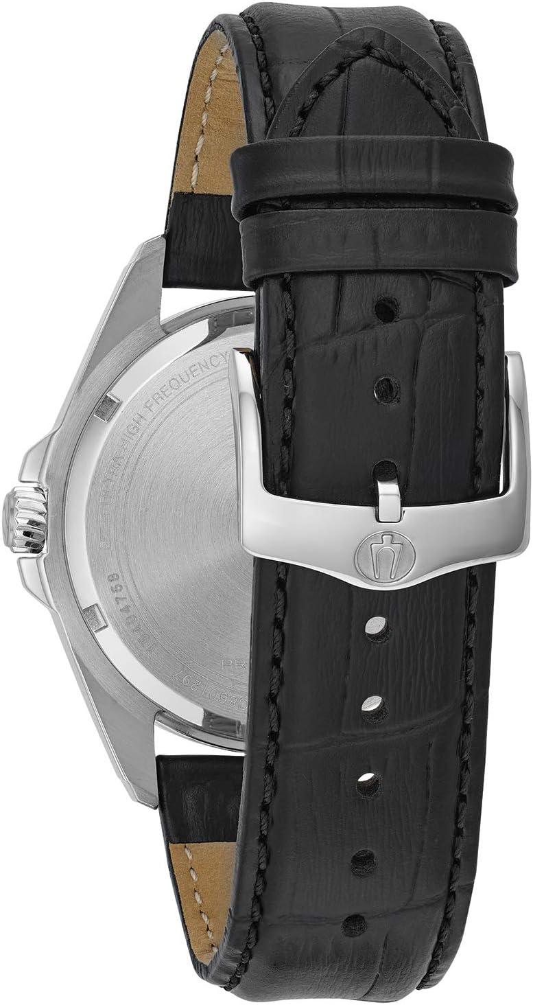 Bulova Men’s Precisionist 3-Hand Calendar Stainless Steel with Black ...