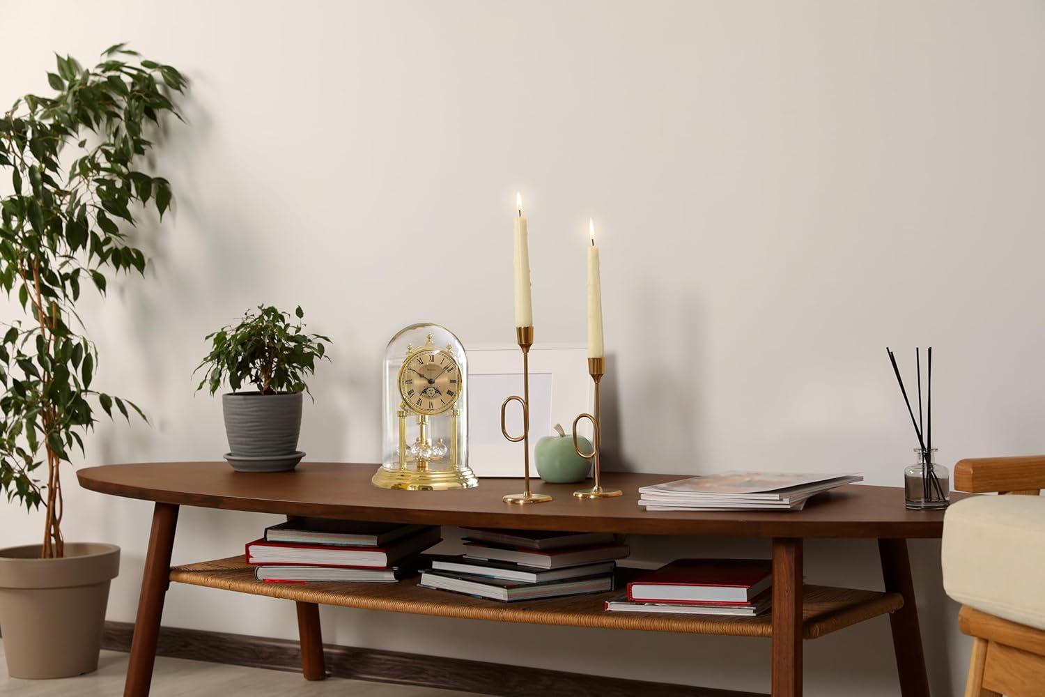 Bulova Tristan I Desk and Table Clock | Model B8818 | Polished Brass ...